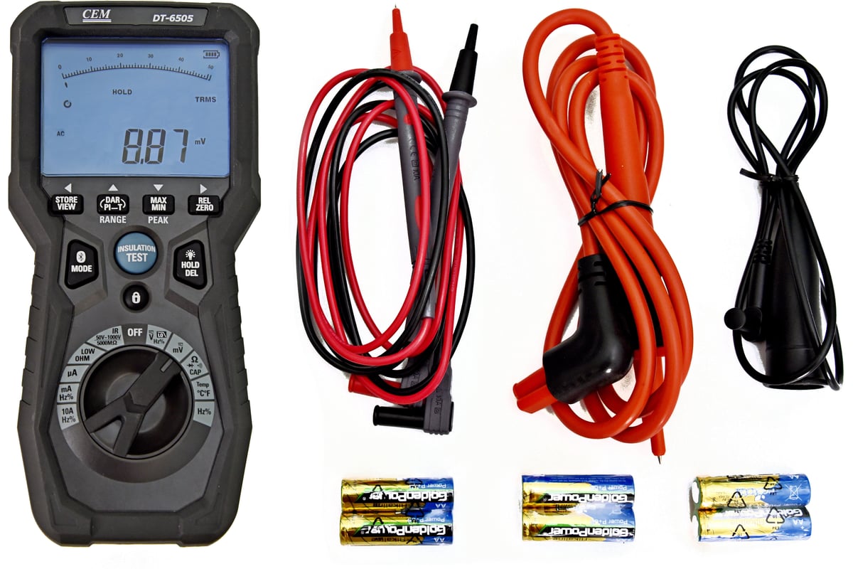 Тестер изоляции|Микроомметр высокого разрешения СЕМ DT-6505 TRMS 875184 - выгодная цена, отзывы ...