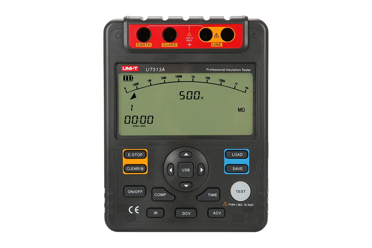 Цифровой измеритель сопротивления изоляции UNI-T UT513A порт USB 00 ...