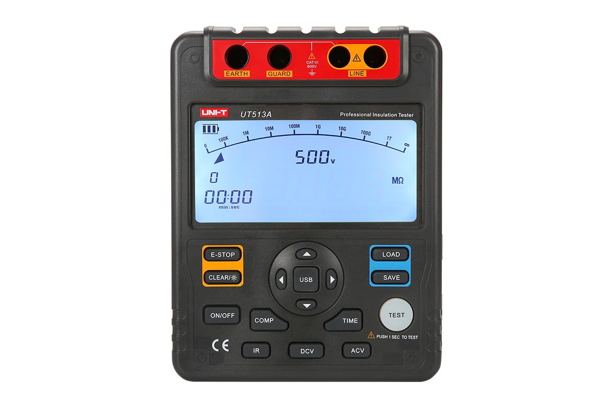 Цифровой измеритель сопротивления изоляции UNI-T UT513A порт USB 00 ...