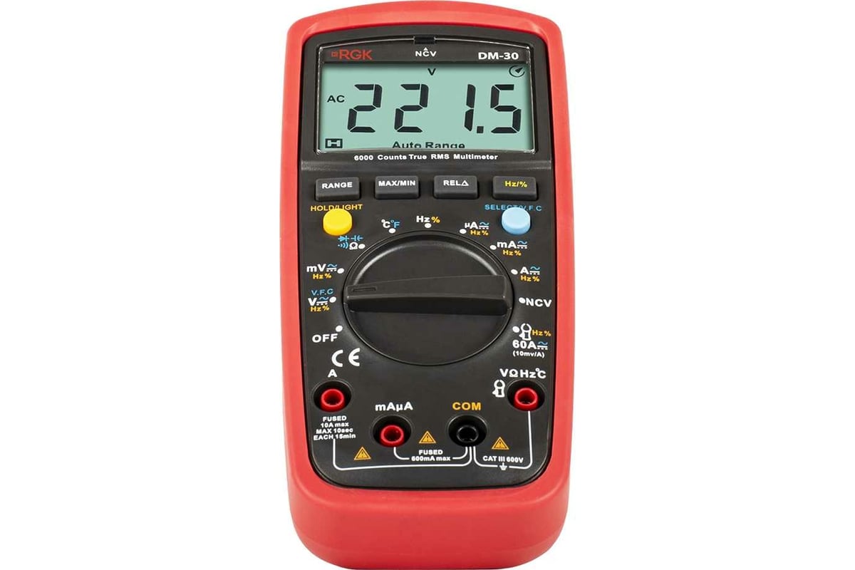 Цифровой мультиметр RGK DM-30 с поверкой 779654 - выгодная цена, отзывы, характеристики, фото ...