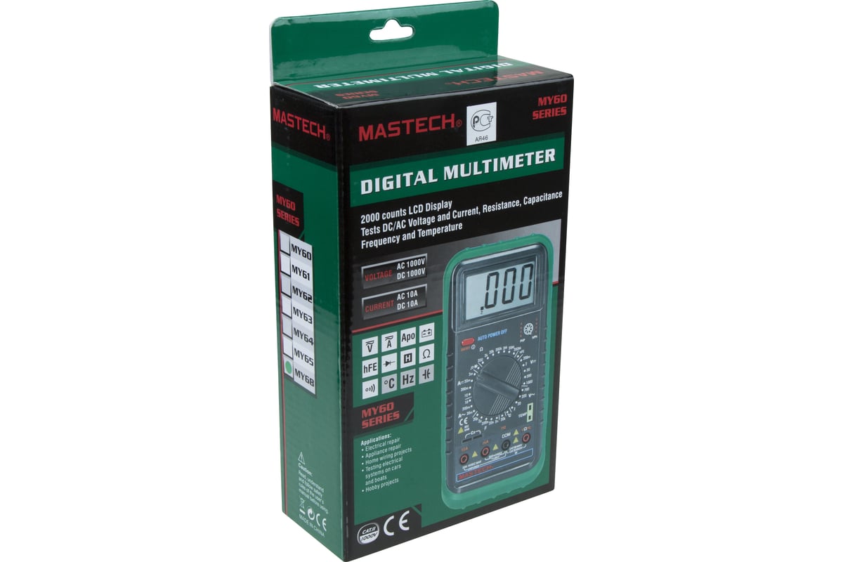 Универсальный мультиметр Mastech my68 13-2058 - выгодная цена, отзывы ...