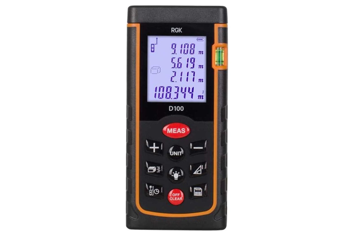 Лазерный дальномер RGK d100 с поверкой 755658 - выгодная цена, отзывы, характеристики, фото ...