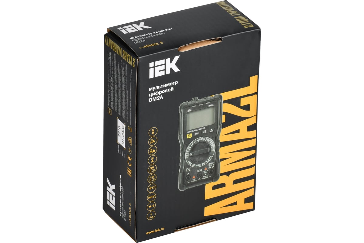 Цифровой мультиметр IEK Arma2l 5 dm2a A2L5-DM11-02 - выгодная цена, отзывы, характеристики, фото ...