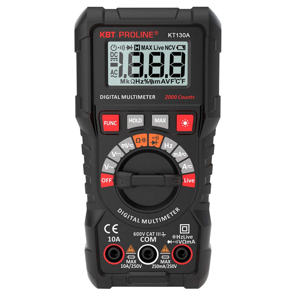 Цифровой мультиметр КВТ KT 130A PROLINE 88549 - выгодная цена, отзывы ...