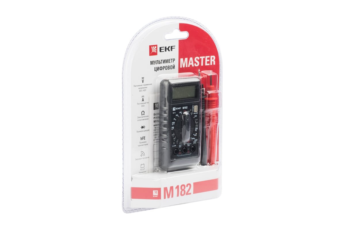Цифровой мультиметр EKF M182 Master In-180701-bm182 - выгодная цена, отзывы, характеристики ...