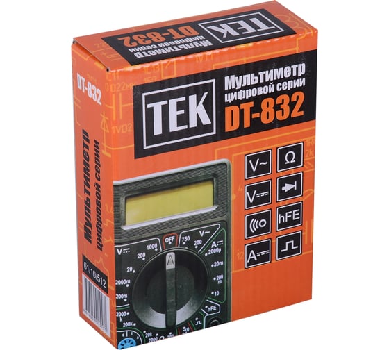 Мультиметр ТЕК Dt 832 61 10 512 выгодная цена отзывы характеристики фото купить в Москве и РФ