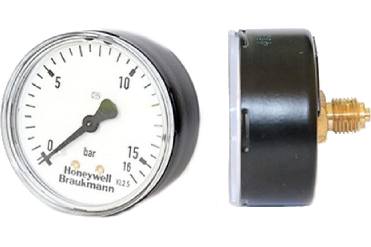 Манометр Honeywell Braukmann M38K (М)-A16 к D04, HS10S, D15S/P, шкала 0 ...