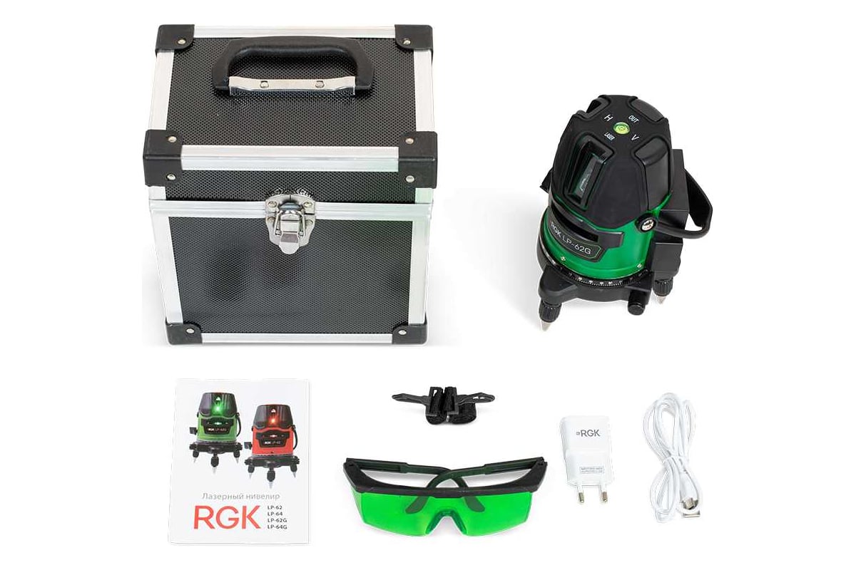 Лазерный построитель плоскостей RGK LP-62G 775281 - выгодная цена, отзывы, характеристики, 1 ...
