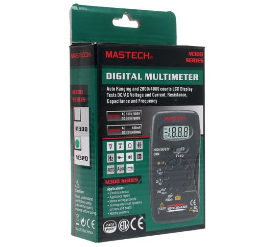 Портативный мультиметр MASTECH M320 13-2009 - выгодная цена, отзывы, характеристики, фото ...
