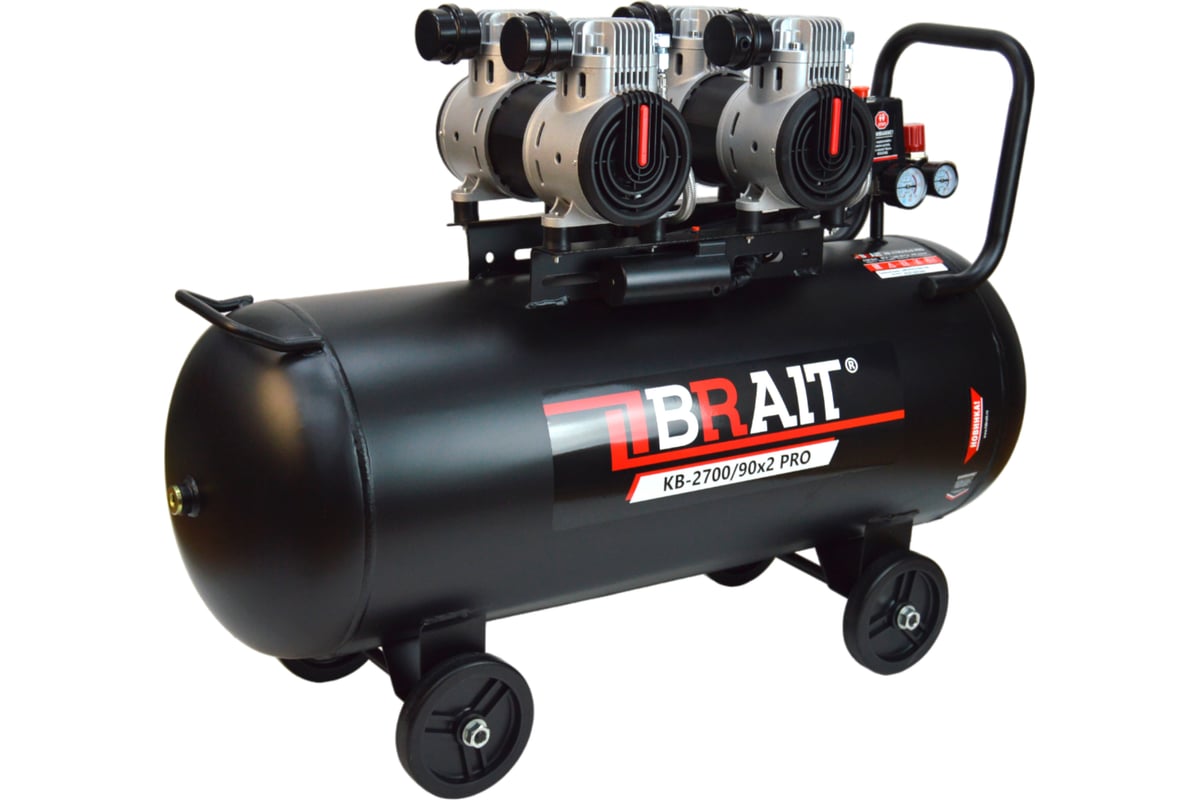 Воздушный компрессор BRAIT KB-2700/90x2 PRO 20.01.028.043 - выгодная цена, отзывы ...