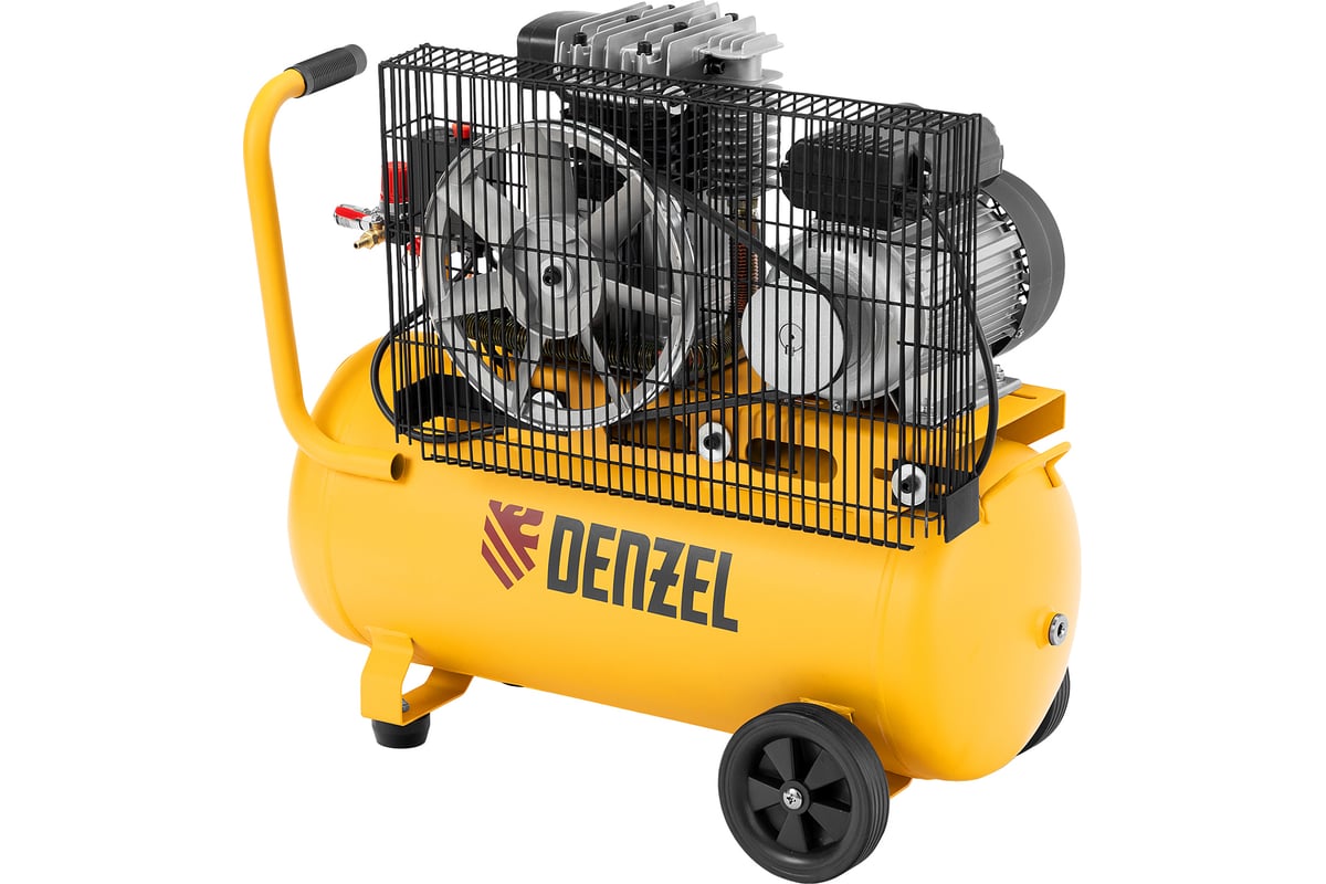 Воздушный компрессор с ременным приводом DENZEL BCI2300/50 2.3 кВт, 50 ...
