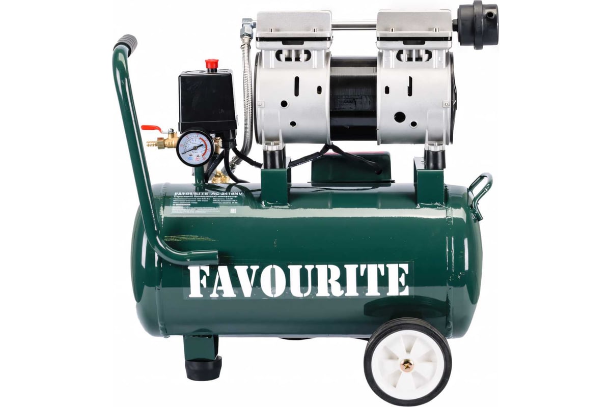Поршневой безмасляный компрессор FAVOURITE AC 2416NV 1,6кВт, 24л, 160л ...