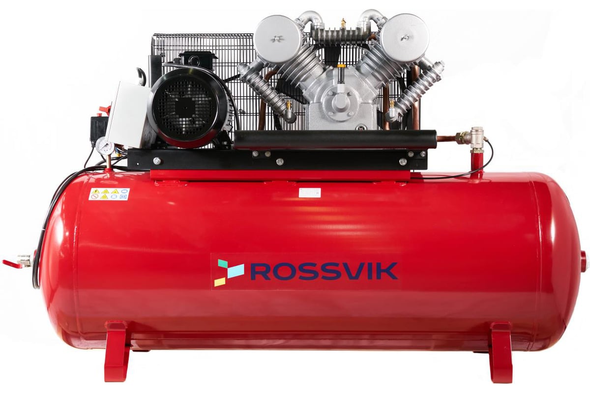 Поршневой компрессор Rossvik 1400л/мин, 10бар, ресивер 500л, 380В/7,5кВт СБ4/Ф-500.LТ100 ...