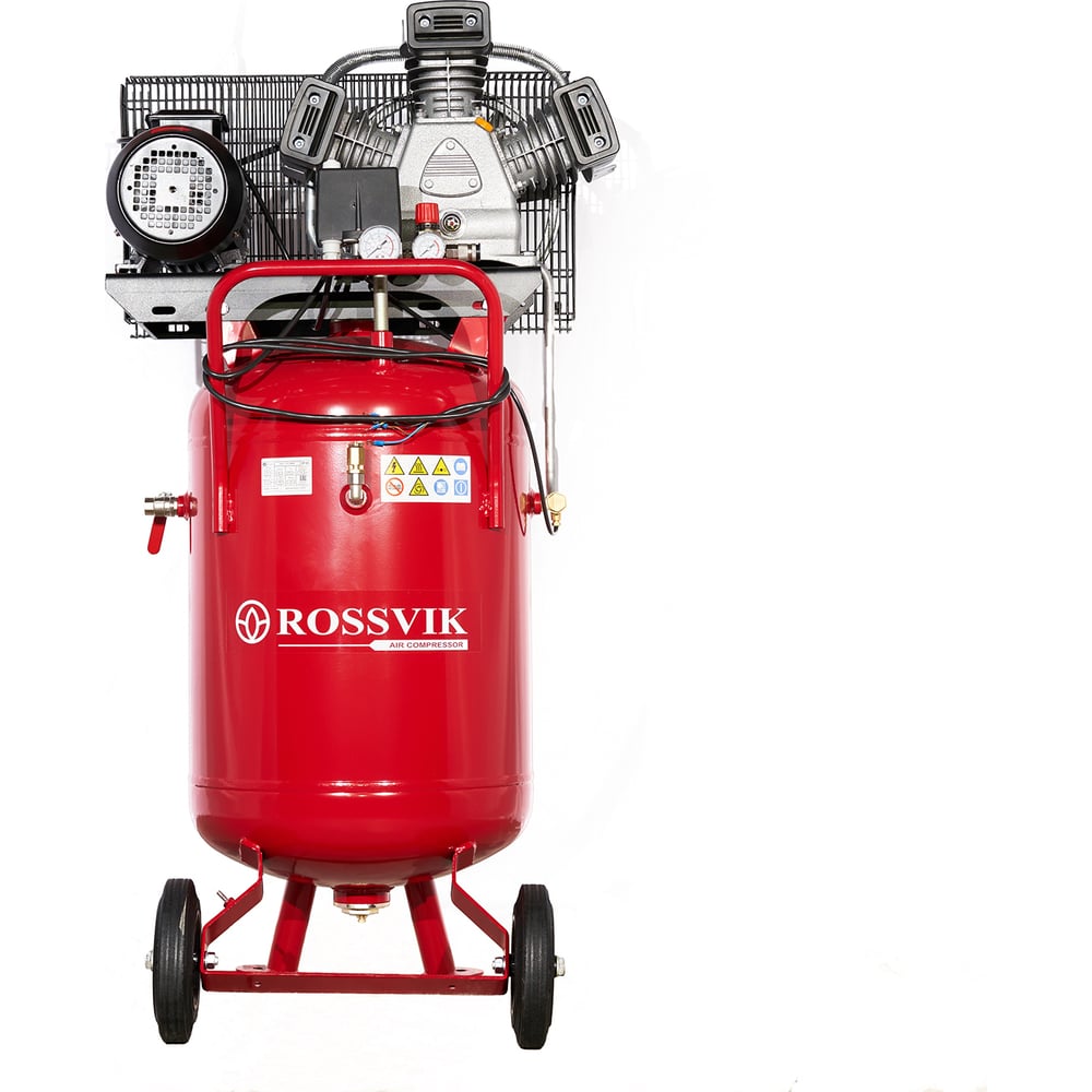 Поршневой компрессор Rossvik 580л/мин, 10бар, ресивер вертикальный 100л, 380в/3кв СБ4/С-100 ...