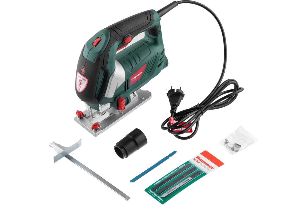 Лобзик Hammer Flex 930 Вт, 0-3000 ход/мин, 100 мм-дерево, 10 мм-металл ...