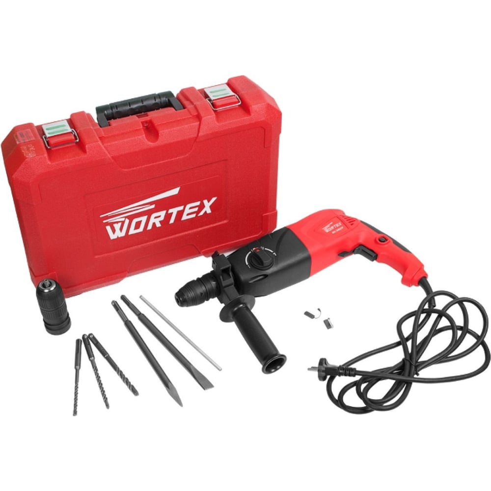 Перфоратор WORTEX RH 2427 F в чемодане + 2 зубила, 3 сверла RH2427F1102 - выгодная цена, отзывы ...
