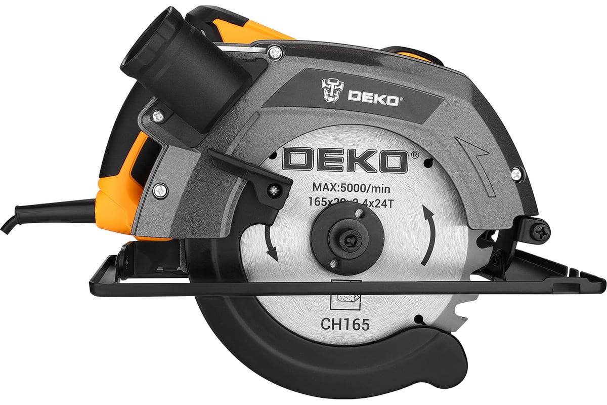Дисковая (циркулярная) пила DEKO DKCS1500-160 1500Вт, 165мм диск 063 ...