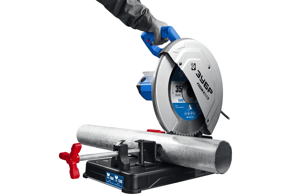 Отрезная пила ЗУБР Профессионал d 355 мм, 2000 Вт ПОМ-355 - выгодная ...