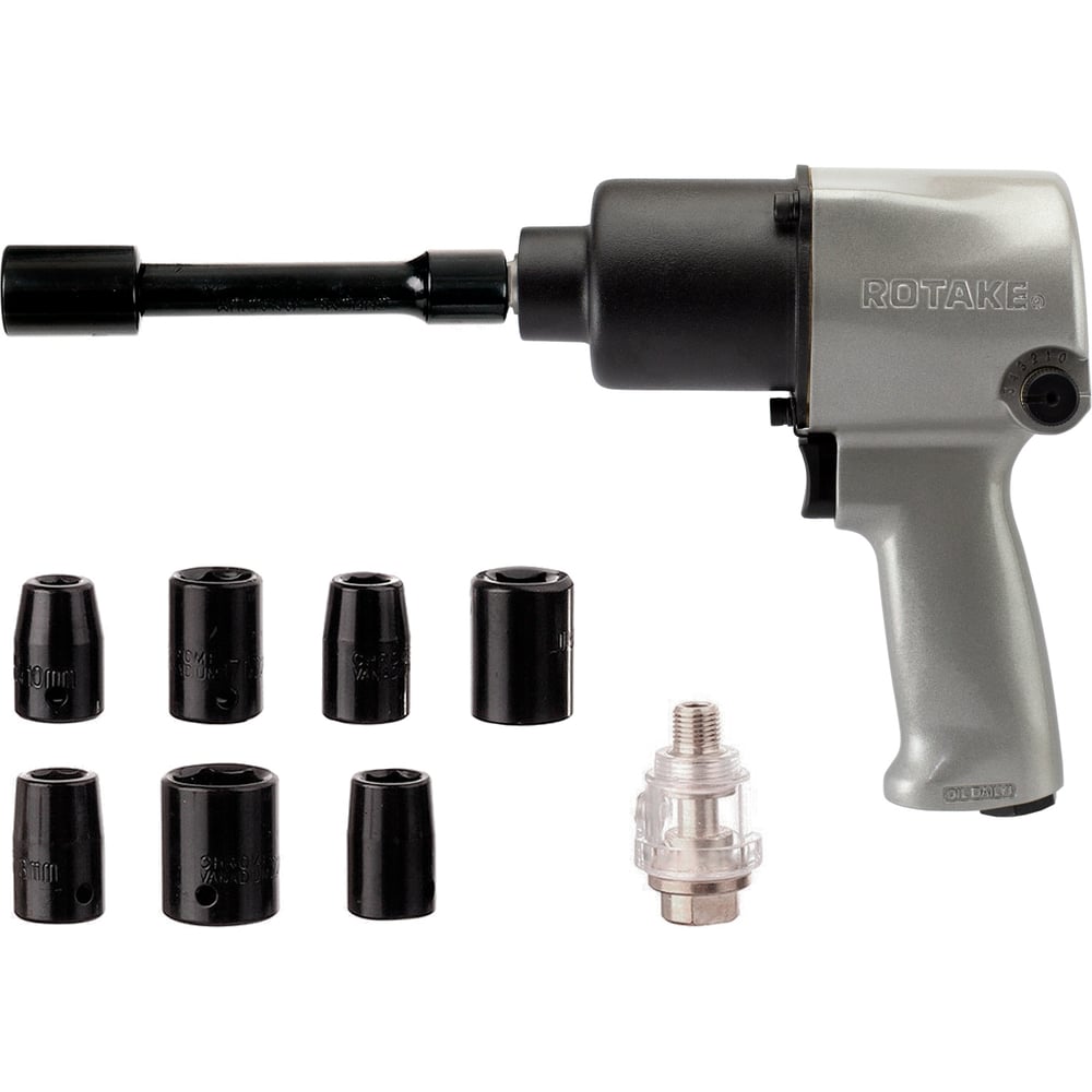 Пневматический ударный гайковерт Rotake 1/2, 700 Нм, с комплектом головок RT-5268K - выгодная ...