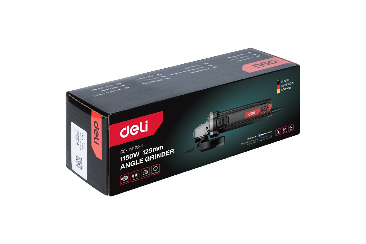 Профессиональная угловая шлифмашина болгарка DELI DE-JM125-1E 134561 - выгодная цена, отзывы ...