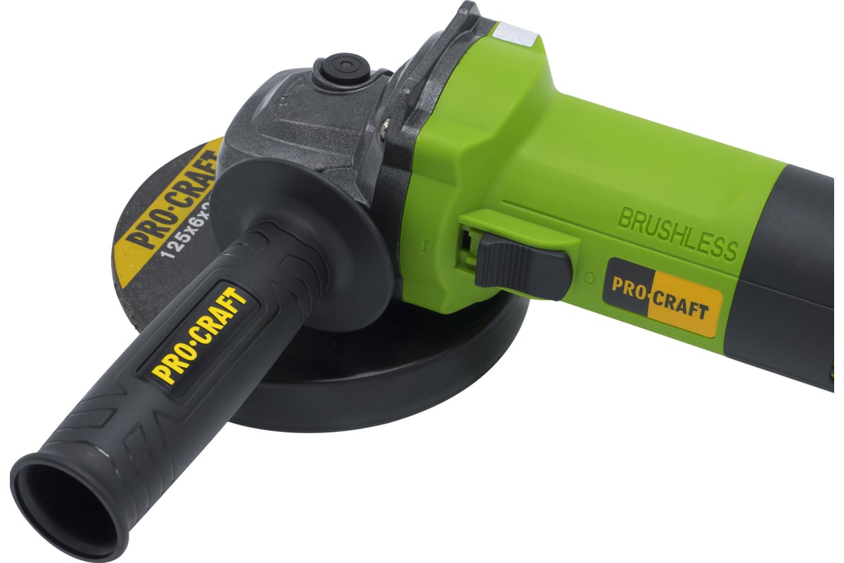 Углошлифовальная машина бесщеточная PROCRAFT 2000Вт, 125мм, 0-11000 об/мин PW2200 - выгодная ...