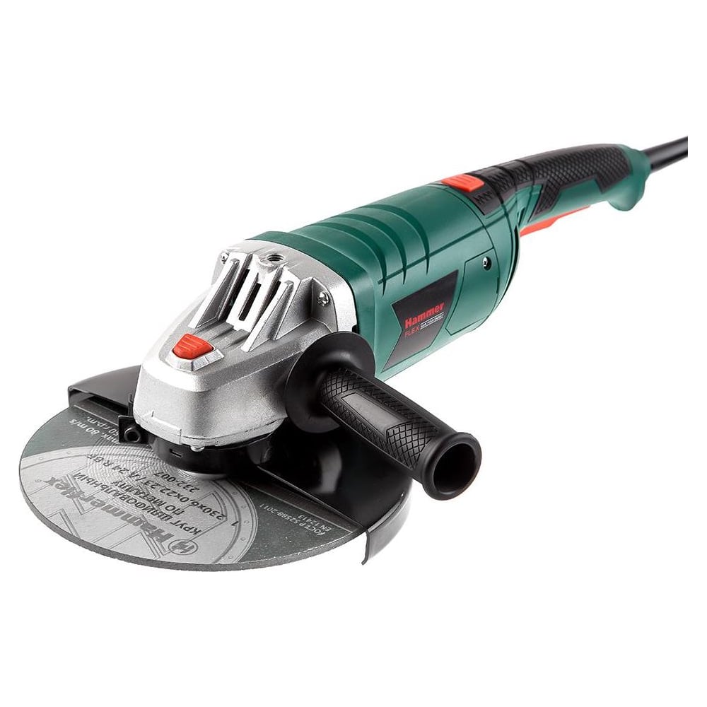 Угловая шлифовальная машина Hammer Flex 2400 Вт, 6500 об/мин, 230 мм ...