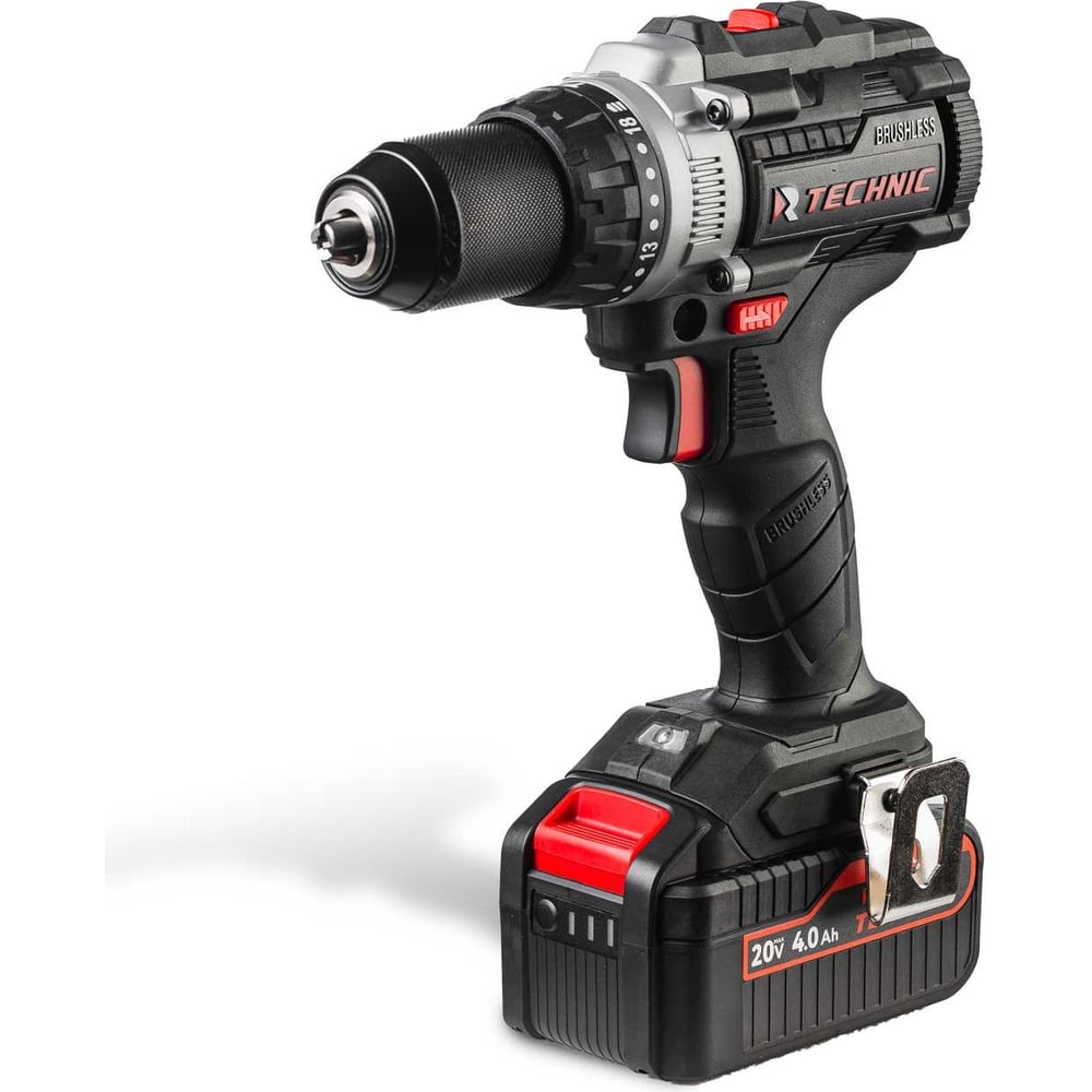 Ударная аккумуляторная дрель-шуруповерт RUNTEC TECHNIC 13 мм, 20 В, 2x4 Ач, 100 Нм RT-ID100T ...
