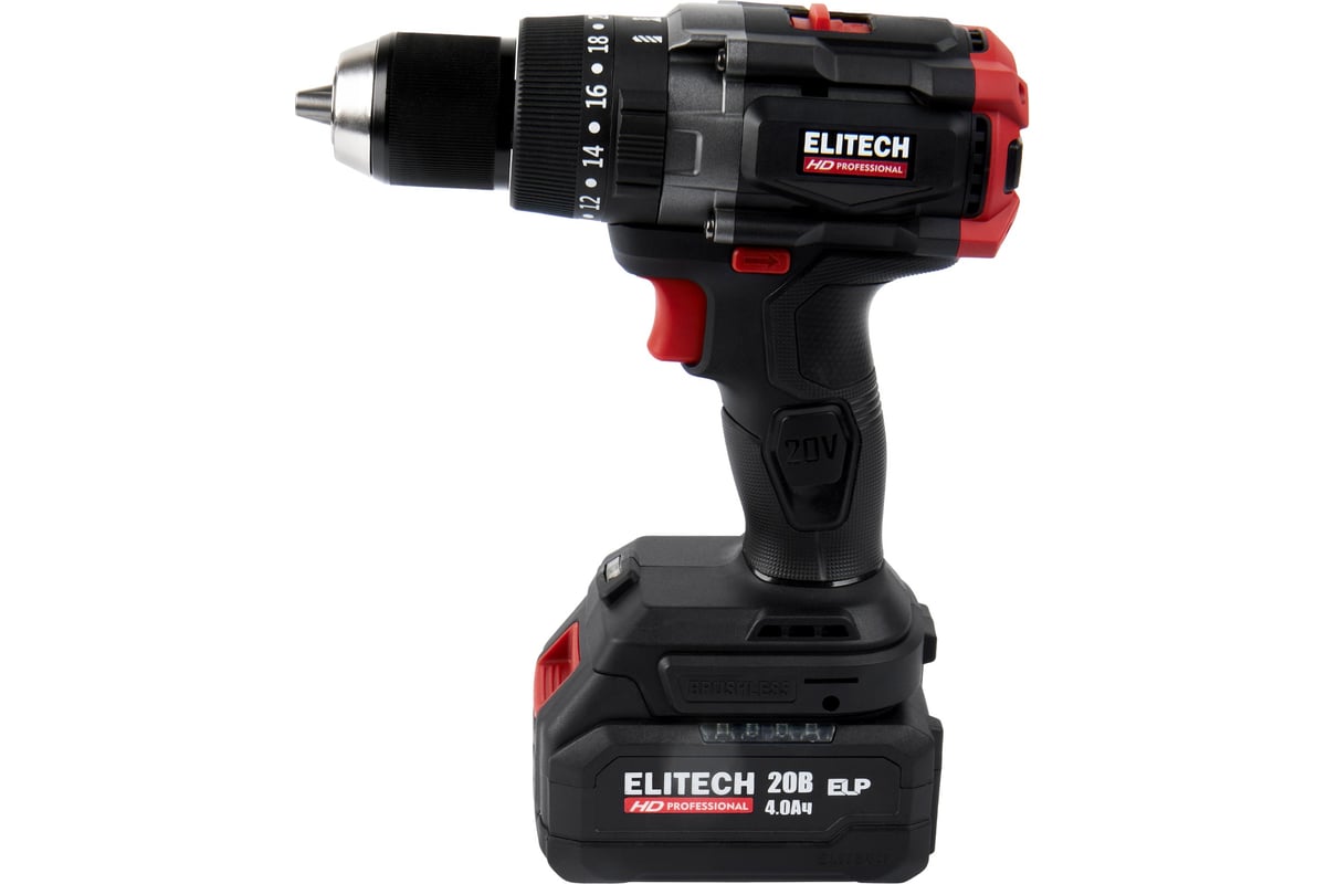 Аккумуляторная дрель Elitech CD 20BL2 (E2201.042.02) HD 205728 ...