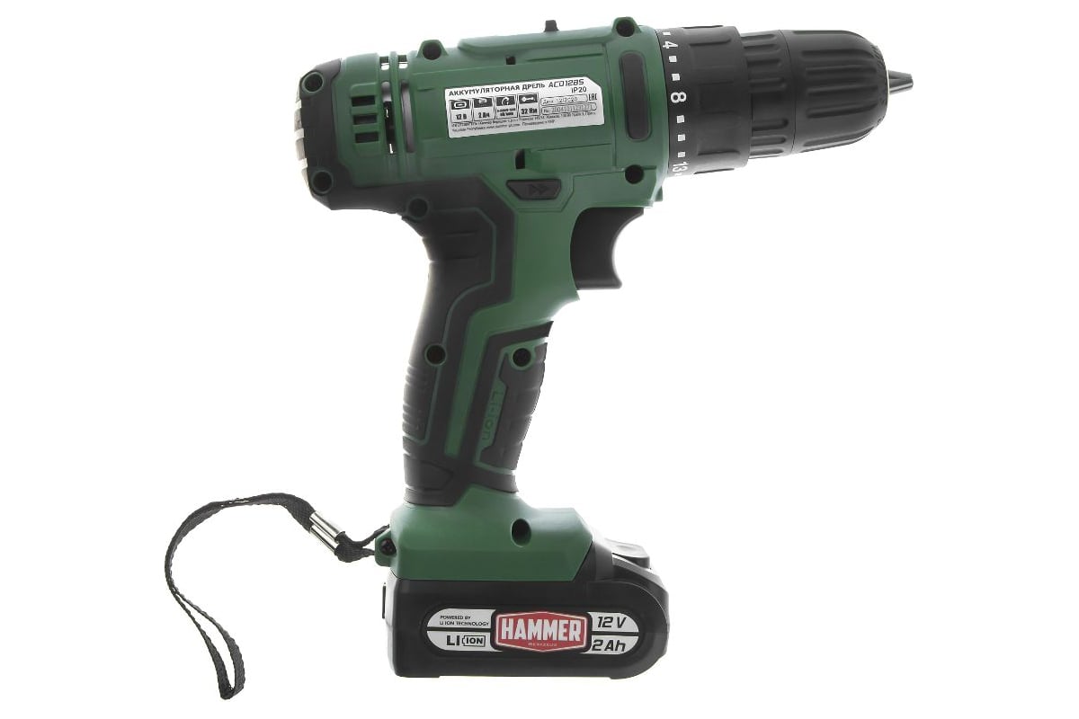 Аккумуляторная дрель-шуруповерт HAMMER Flex ACD12BS 680327 - выгодная ...