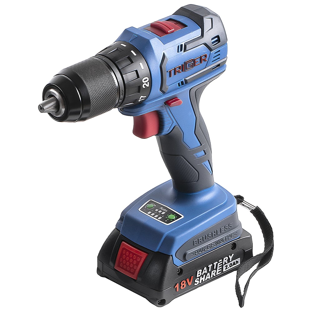 Аккумуляторная бесщеточная дрель-шуруповерт ТРИГГЕР 20111 тов-199689 ...