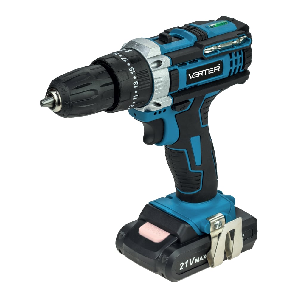 Дрель-шуруповерт аккумуляторный VERTER 21В, 2 АКБ, 2Ач, максимальное ...