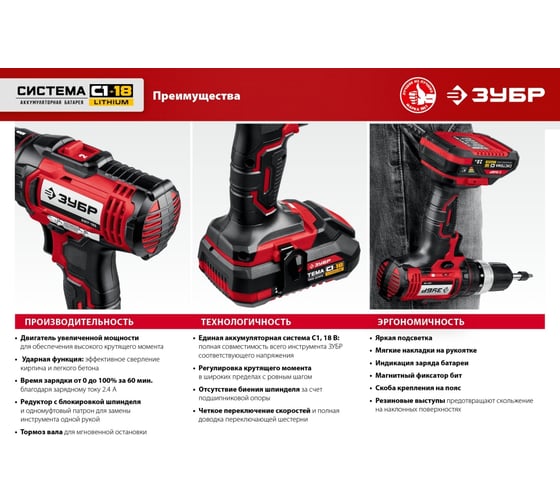 Ударная дрель-шуруповер ЗУБР ДШУ-185-22 - выгодная цена, отзывы ...