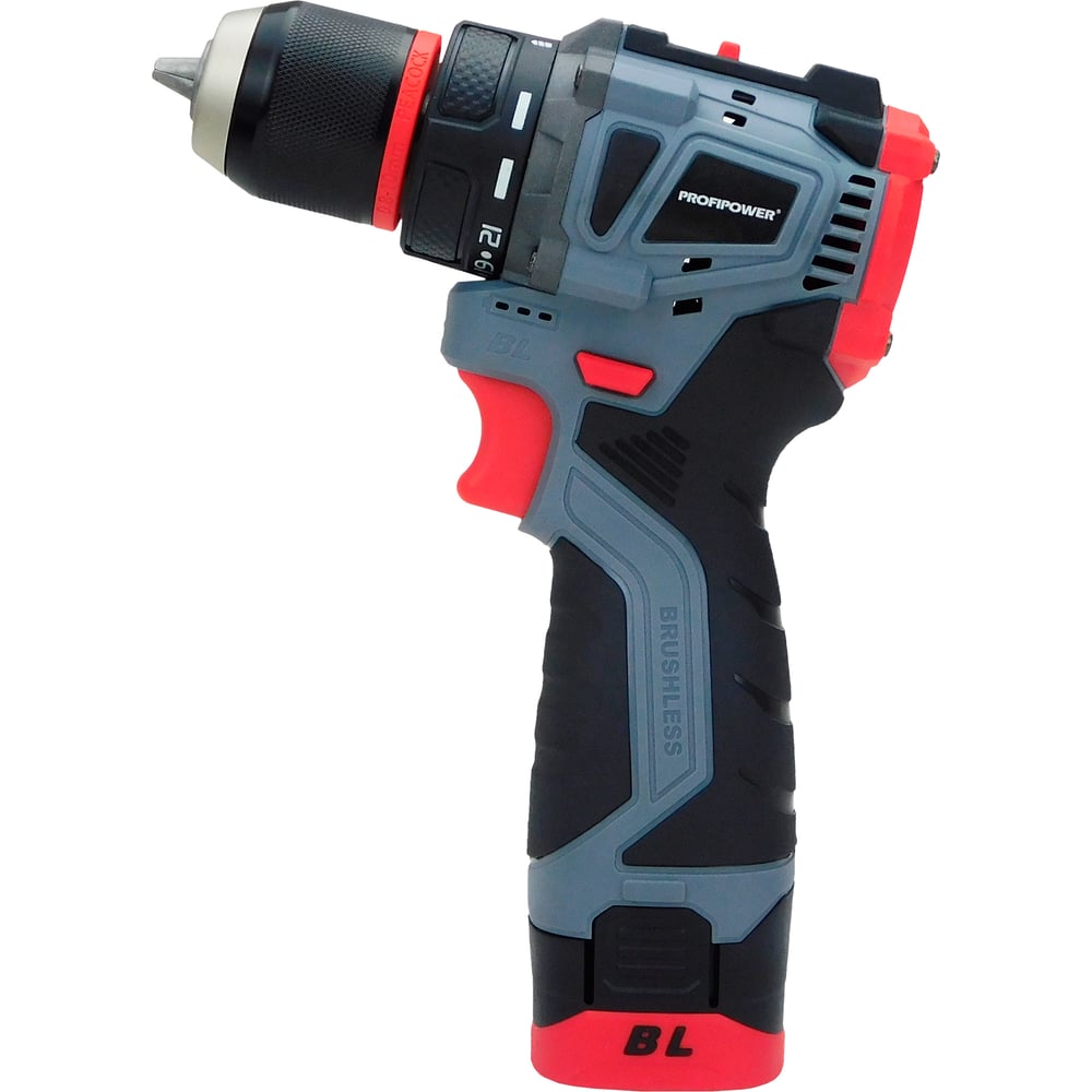 Аккумуляторный бесщеточный шуруповерт Profipower BL-161 16В, 40Нм, Li-ion 2 шт, 2.0Ач,2 скорости ...