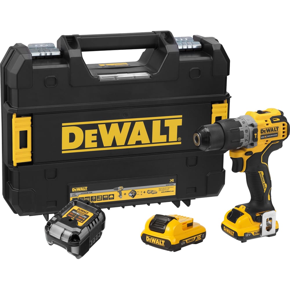 Ударная дрель-шуруповерт Dewalt DCD706D2, 12 В, 1500 об/мин, 25500 уд ...