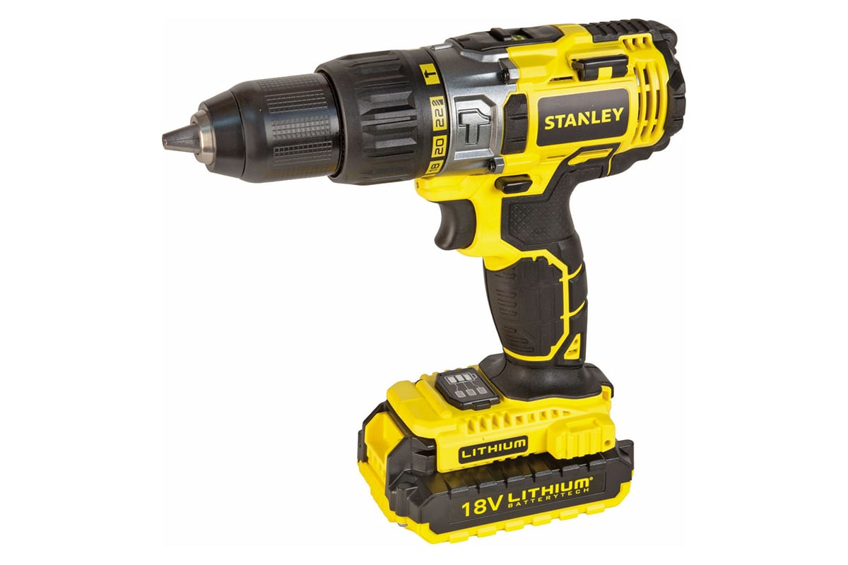 Аккумуляторная ударная дрель-шуруповерт Stanley STDC18LHBK - выгодная ...