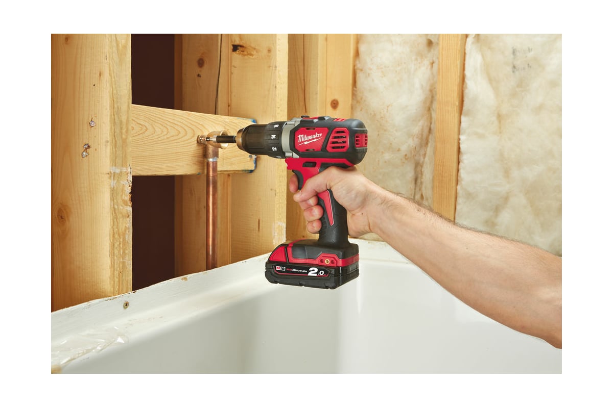 Аккумуляторная дрель-шуруповерт Milwaukee M18 BDD-202C 4933443555 ...