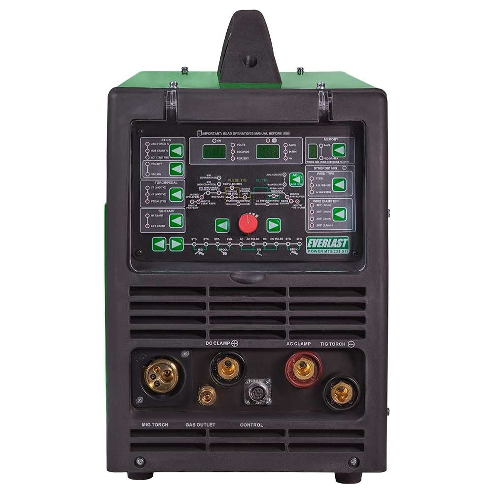 Инвертор EVERLAST powermts 221sti multi process: mig/tig/stick ...