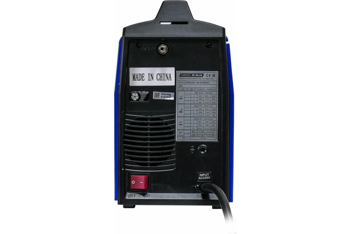 Сварочный полуавтомат Aurora SPEEDWAY 180 SYNERGIC IGBT 19214 - низкая ...