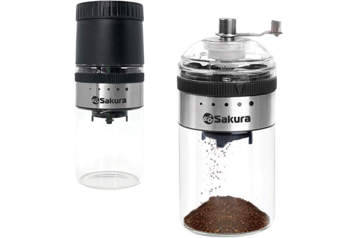 Кофемолка Sakura SA-6164 механическая, стеклянный стакан РТ-00059905 ...