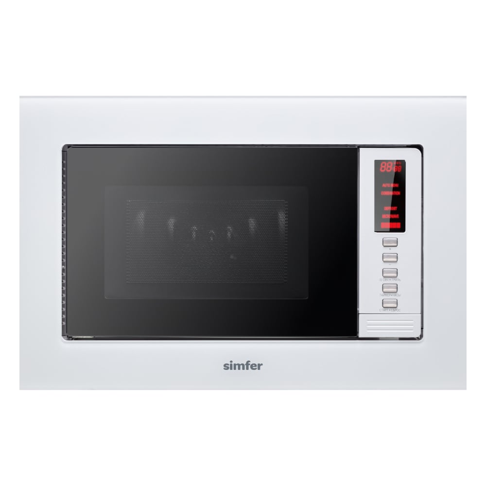 Встраиваемая микроволновая печь Simfer 20 литров, 6 режимов, 1080 вт, гриль, белый MD2230 ...