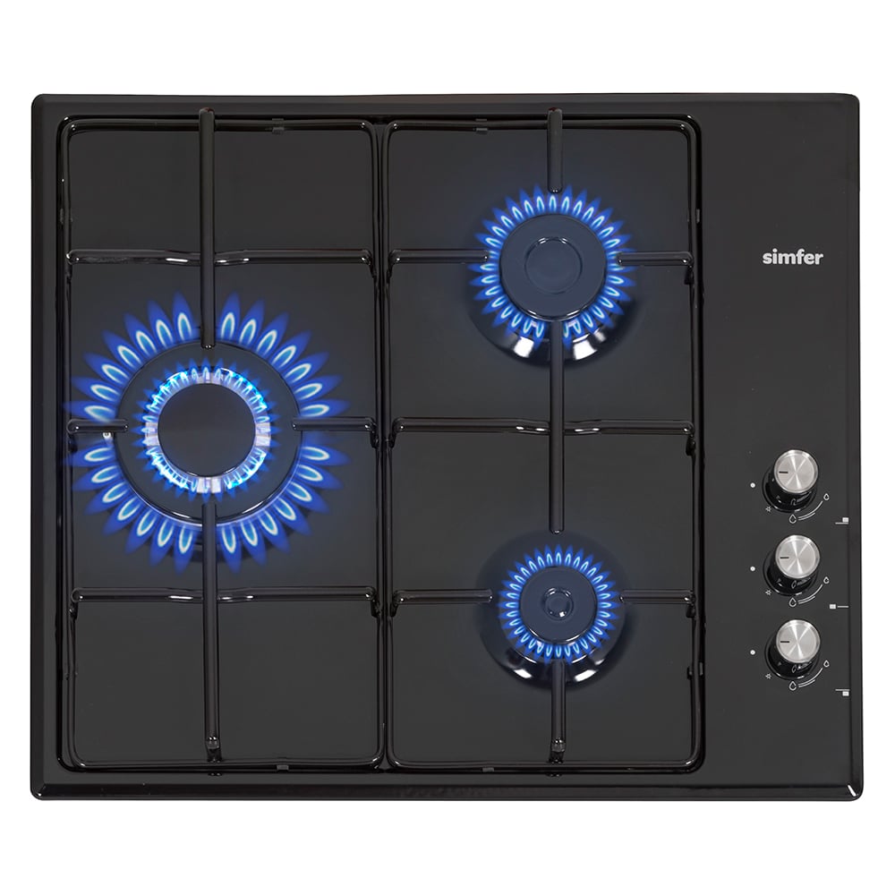 Газовая варочная панель SImfer WOK конфорка, черная H60Q35B022 - выгодная цена, отзывы ...