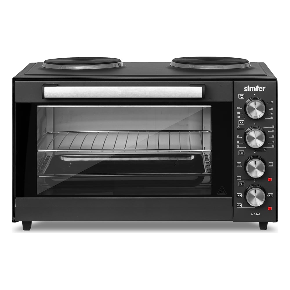 Многофункциональная мини-печь Simfer + 2 конфорки, объем 35 л, 3 режима M3540 - выгодная цена ...