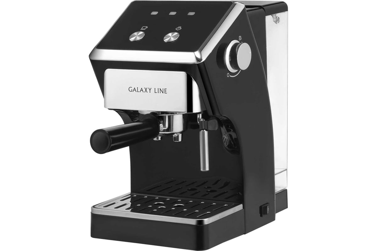 Кофеварка электрическая Galaxy LINE GL 0756 черная, 1500 Вт, 20 бар ...