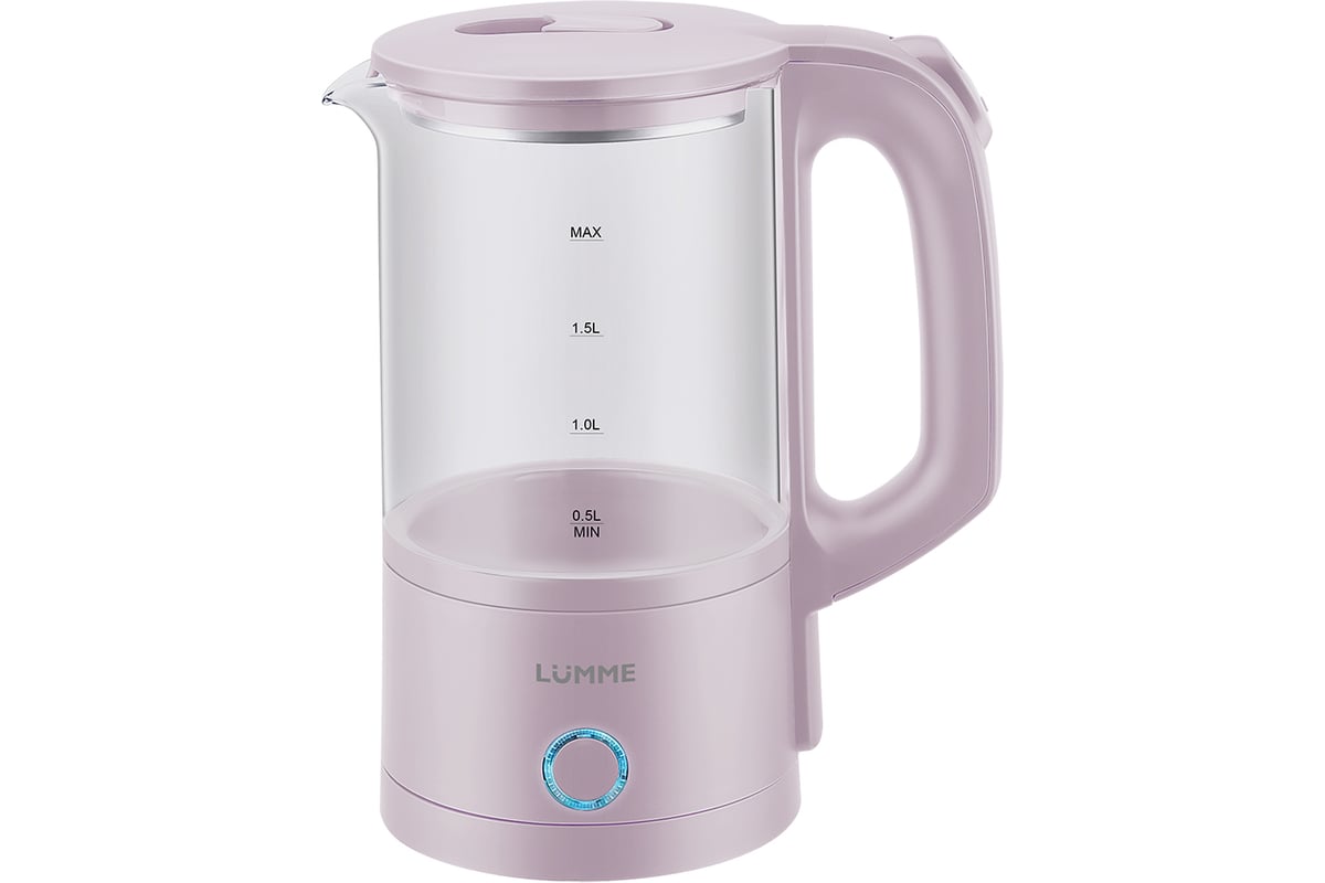 Чайник стеклянный LUMME LU-4105 розовый 41493 - выгодная цена, отзывы, характеристики, фото ...