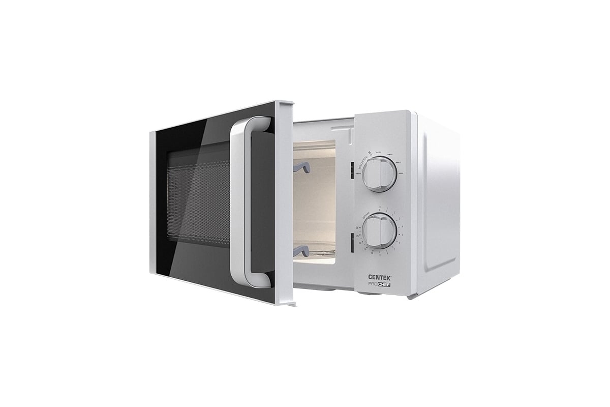 Микроволновая печь Centek СВЧ CT-1576 белый, 700W, 20 л, 6 режимов, диаметр тарелки 245 мм ...