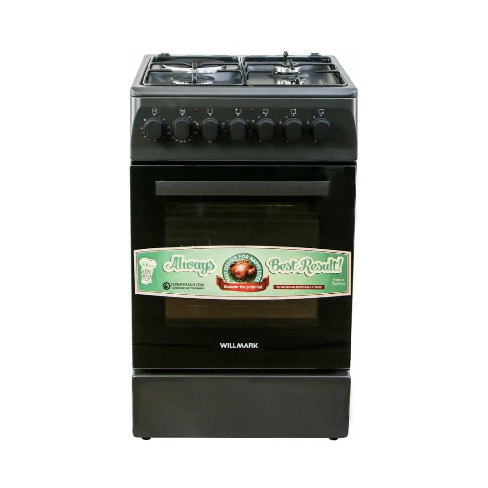Плита комбинированная Willmark CS-5624 2 газ./2 эл, эл.дух., таймер, ящик, эл.подж, газ контр ...