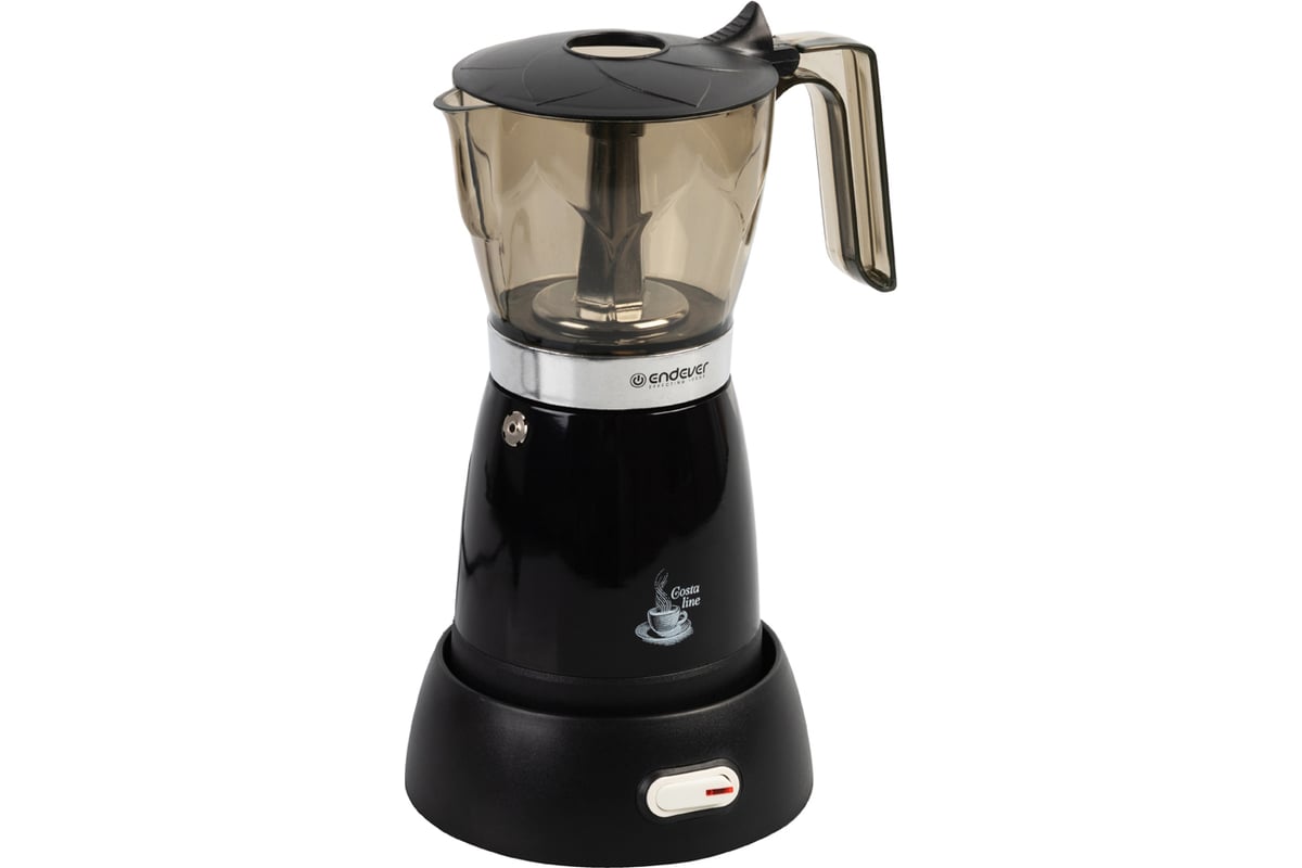 Электрическая кофеварка Endever Costa-1006 гейзерная, алюминий 90090 ...