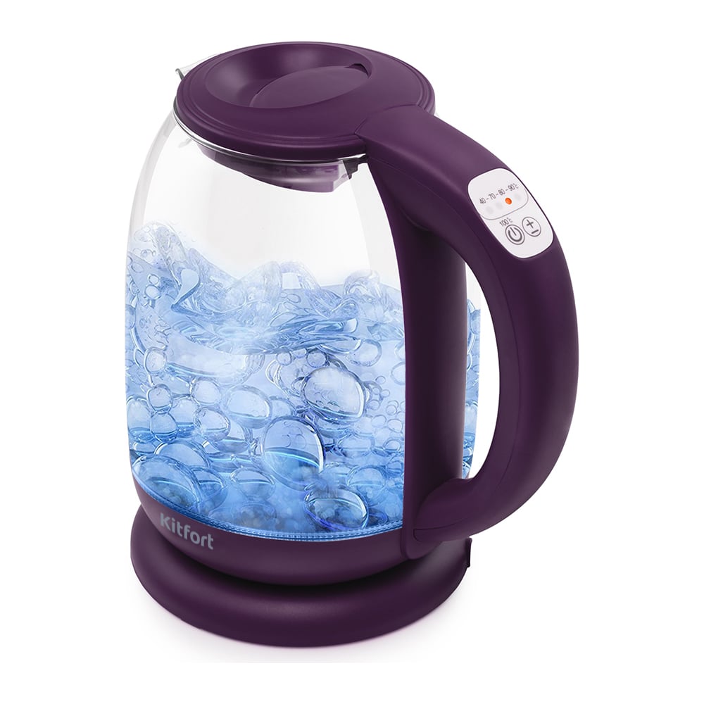 Чайник KITFORT мощность 1850-2200 Вт ёмкость 1.7 л ежевичный КТ-640-5 - выгодная цена, отзывы ...