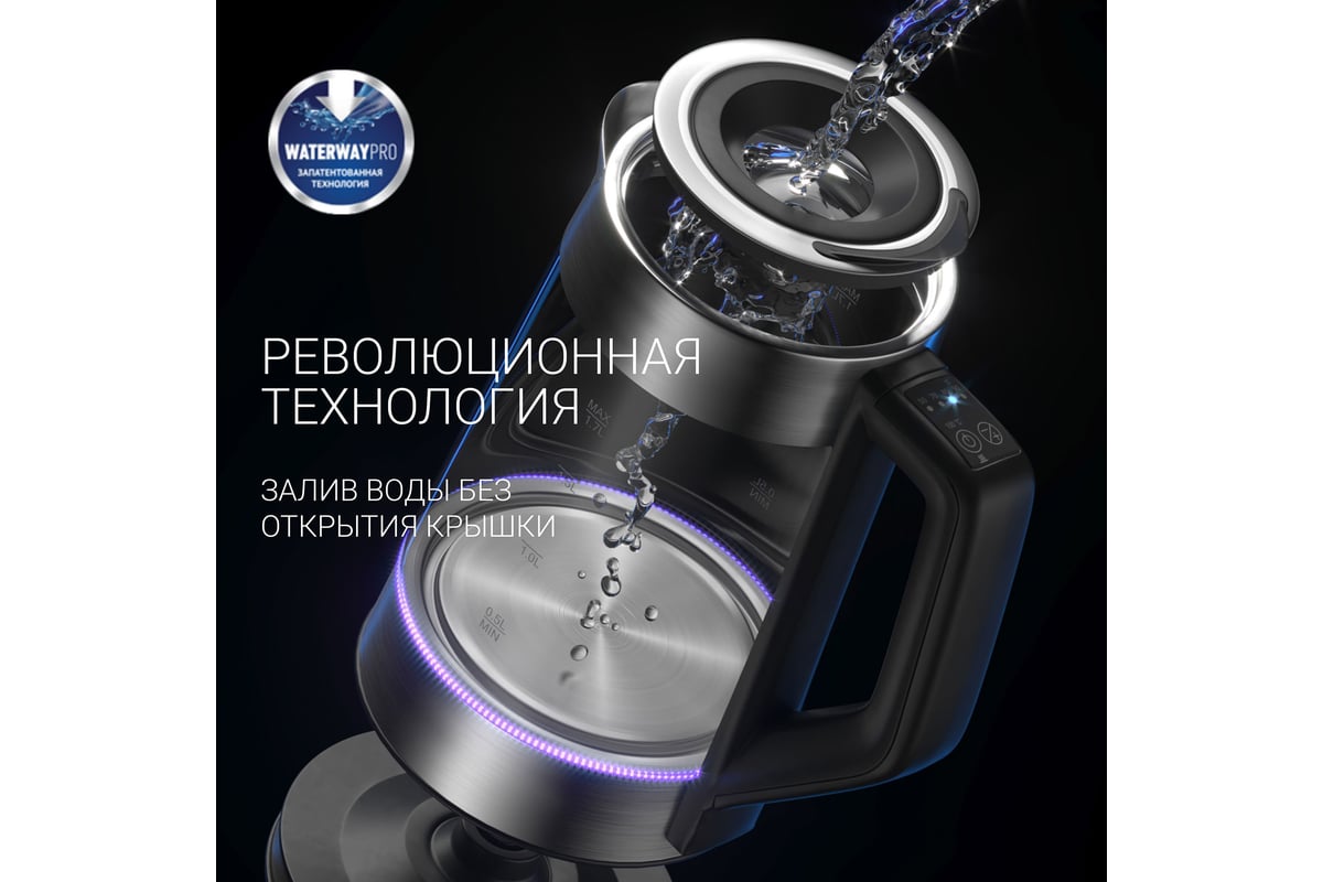 Электрический чайник Polaris PWK 1725CGLD WIFI IQ Home 017215 ...
