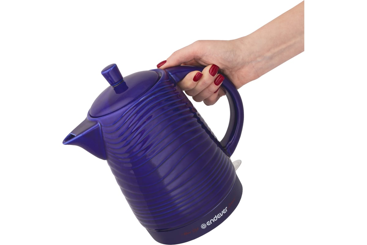 Электрический чайник Endever керамический KR-470C, фиолетовый 90233 ...